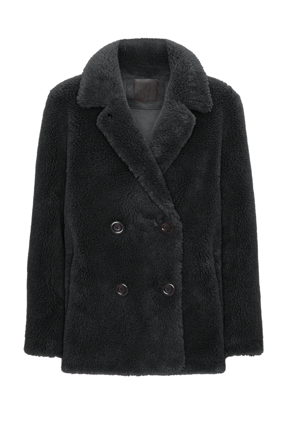 Fiona Short Coat Without Fur Black | Americandreams